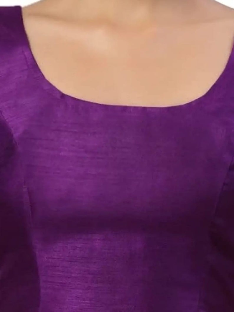 Beautiful Purple Tapeta Silk Blouse in Round Neck and - Etsy