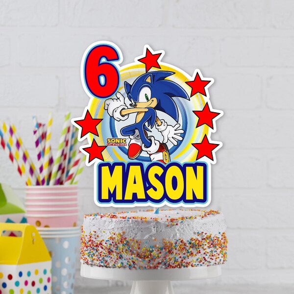 Sonic Cake Topper - Etsy