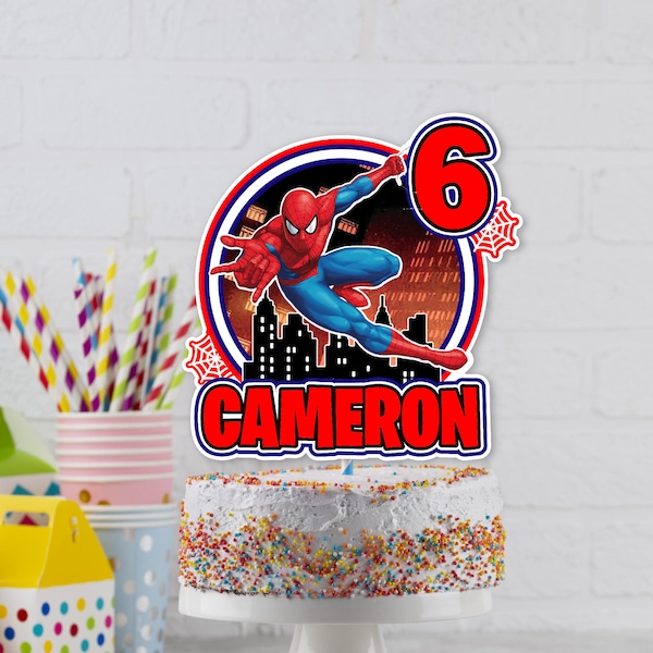 Spiderman Cake Topper Svg Png - Etsy