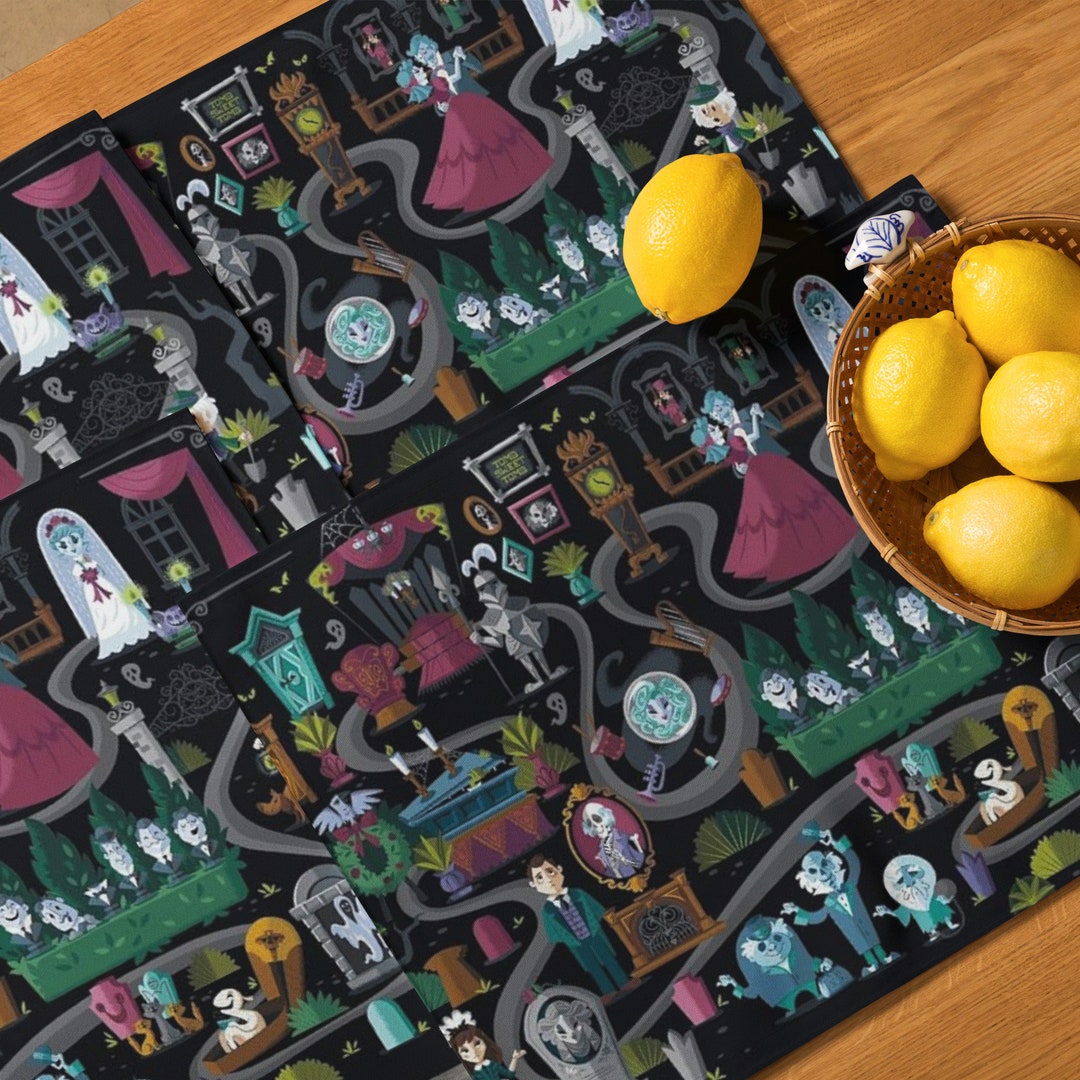 Haunted Mansion Ride Park Attraction Placemat Set - Etsy