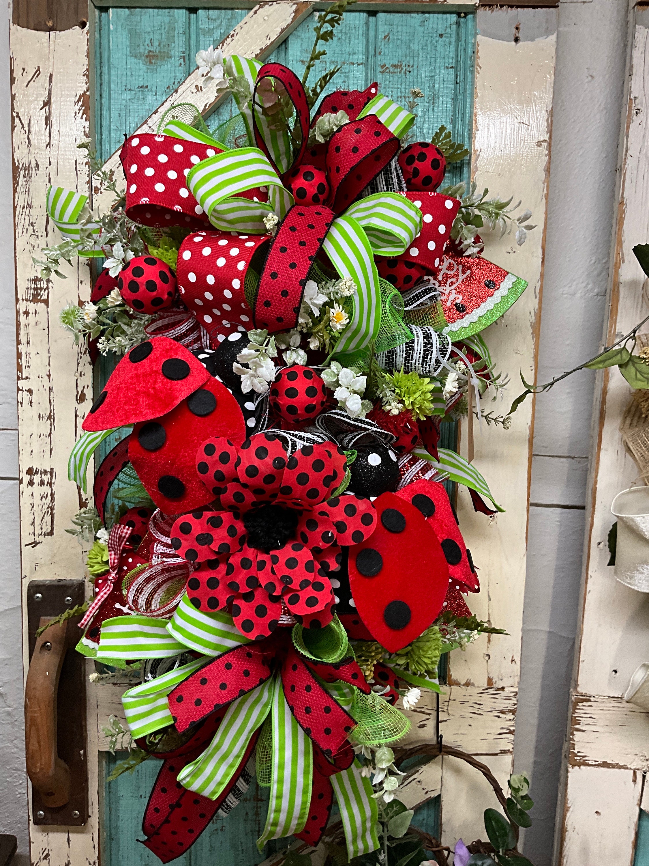 Happy Summer Ladybug Swag - Etsy