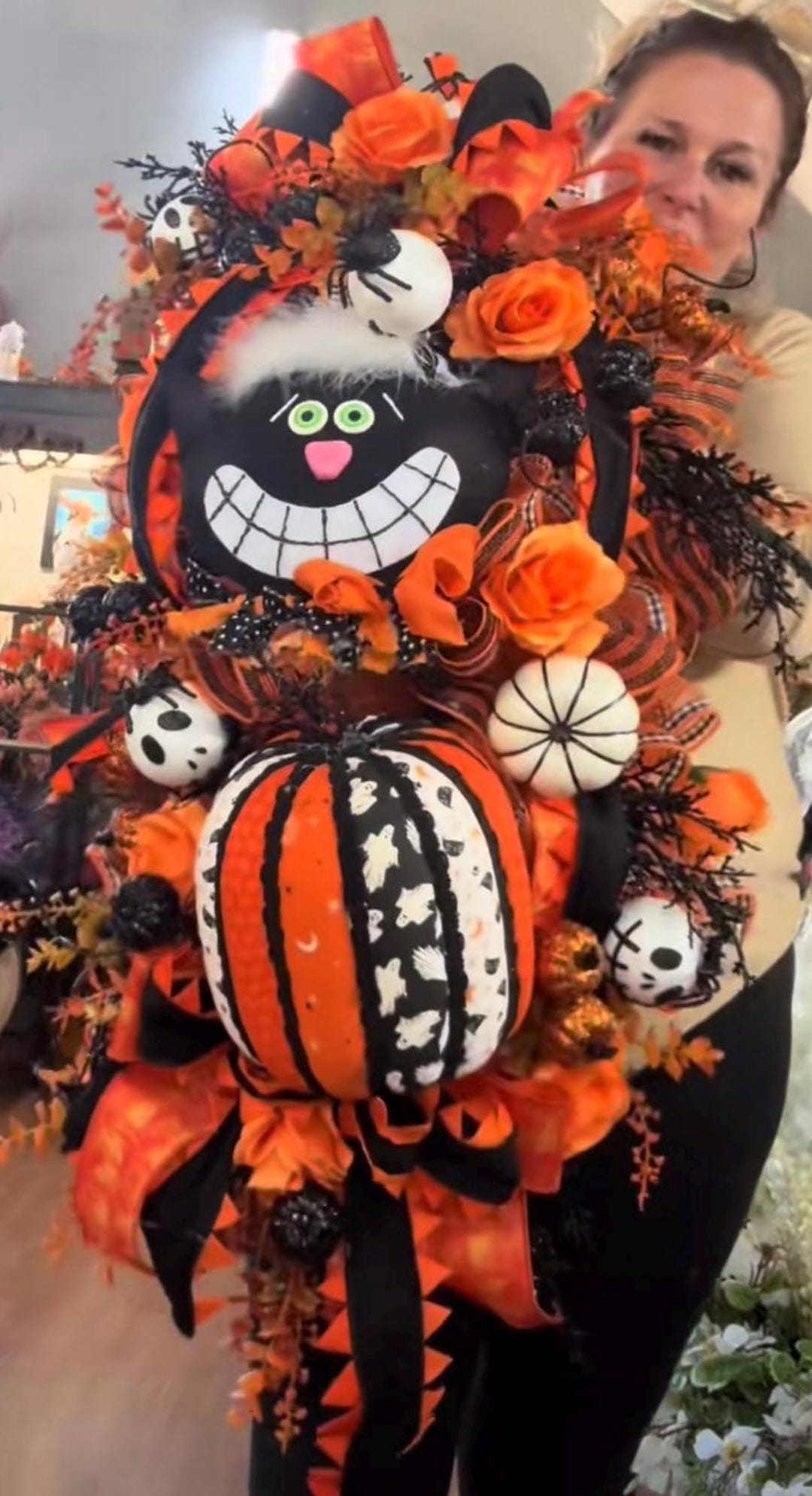 Handle Made Wreath Attachment With Matching Pumpkin - Etsy