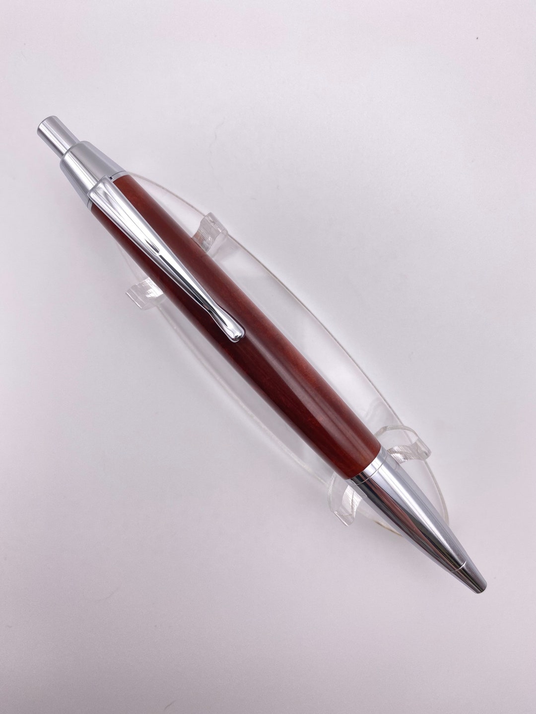 Hand-turned Devin Style Wood and Chrome Finish Click Pen - Etsy