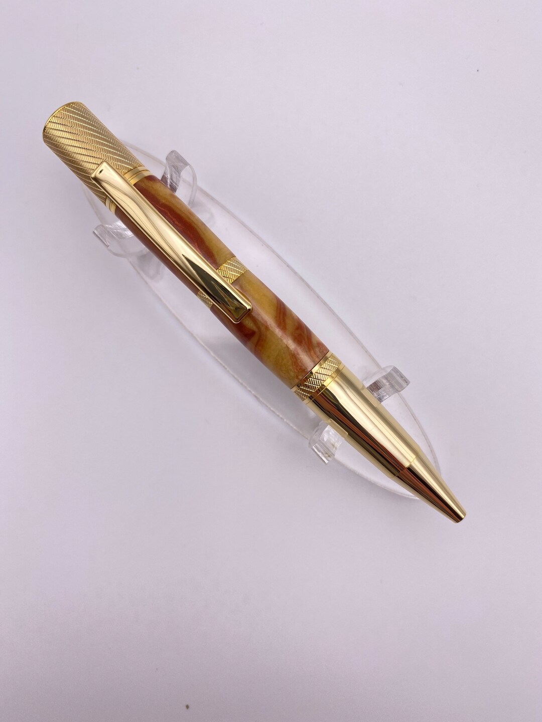 Hand-turned Pluma Style Copper and Gold Finish Twist Pen - Etsy