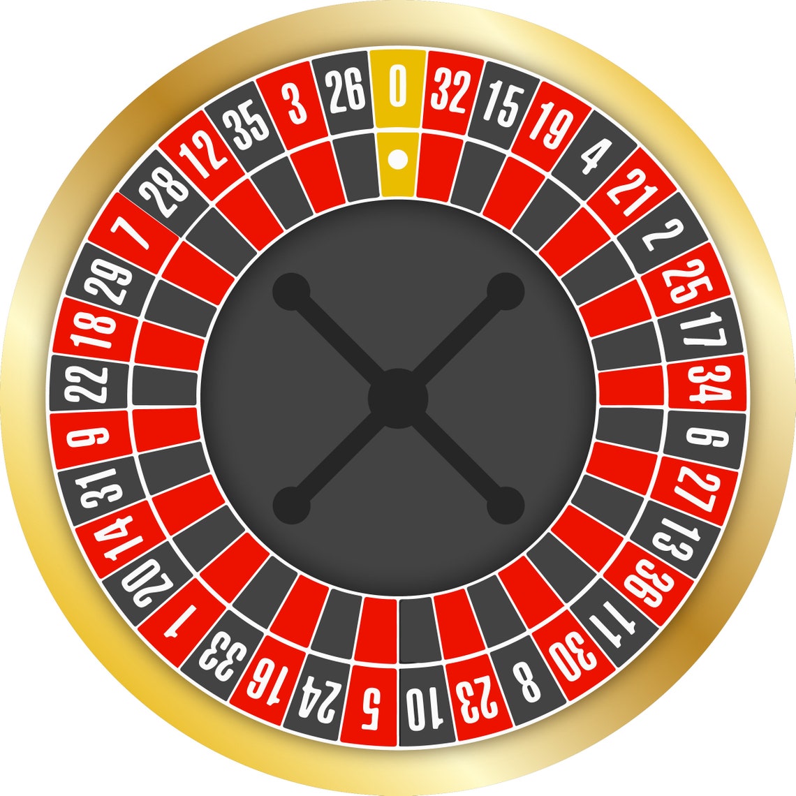 Roulette Wheel - Red and Gold Casino Party Design (digital Download) - Etsy