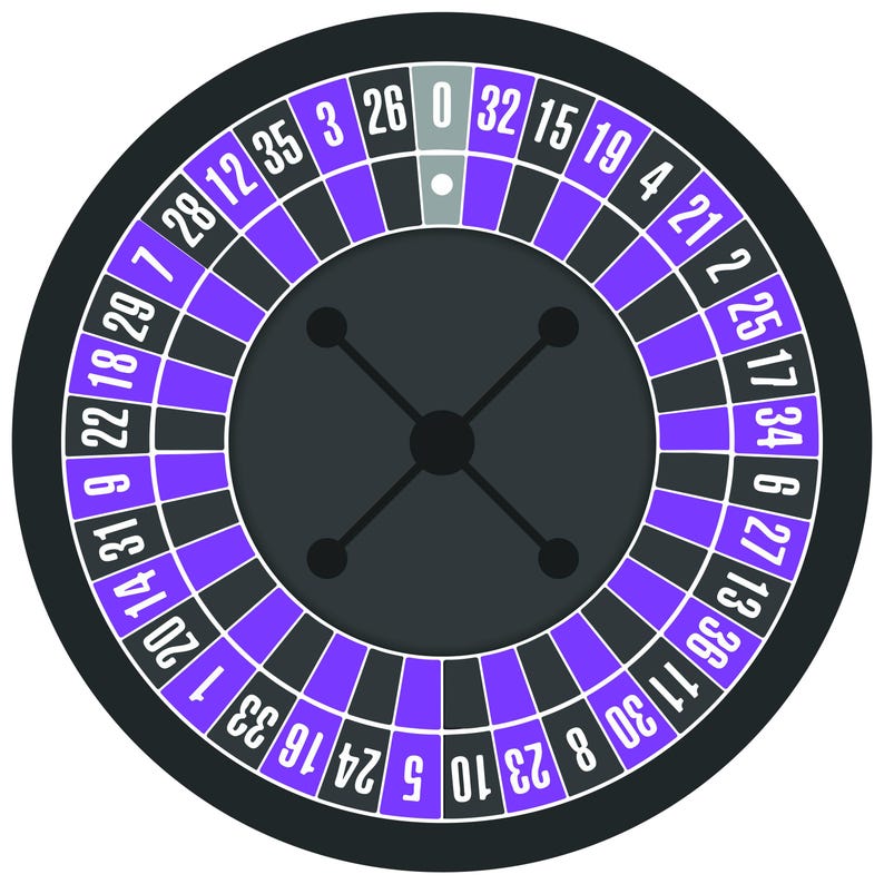 Purple Casino Roulette Wheel Design: Vegas Party Digital Download - Etsy