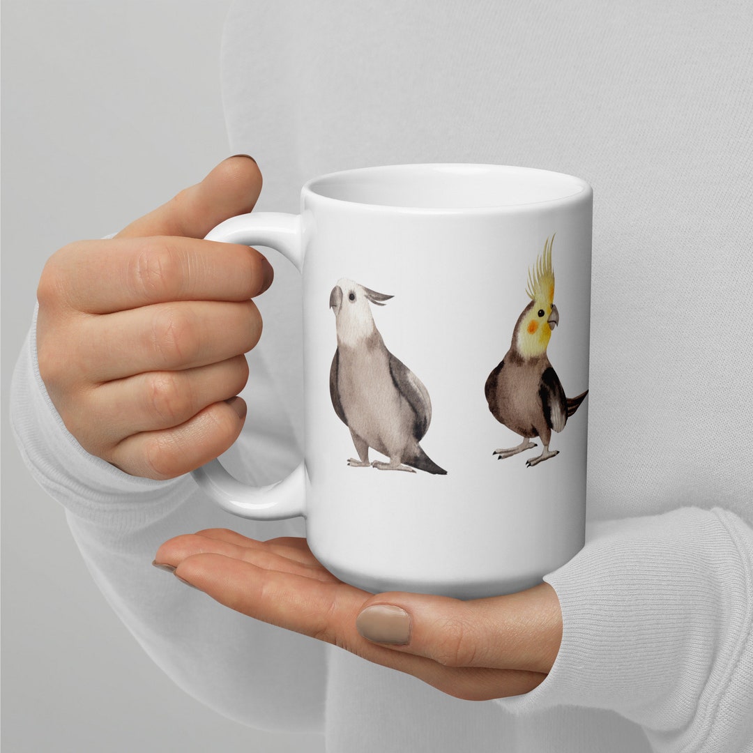 Cockatiel Mug Whiteface Cockatiel, Yellowface Cockatiel, Lutino ...