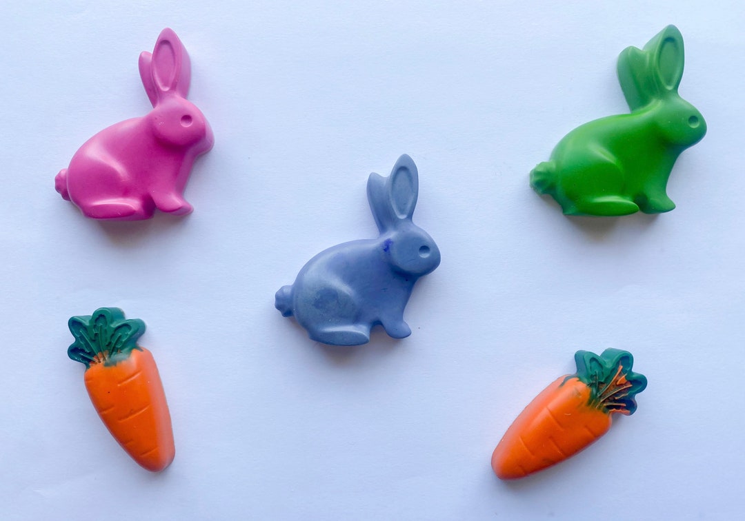 Bunny and Carrot Crayons | Easter Bunny Crayons | Easter Crayons ...