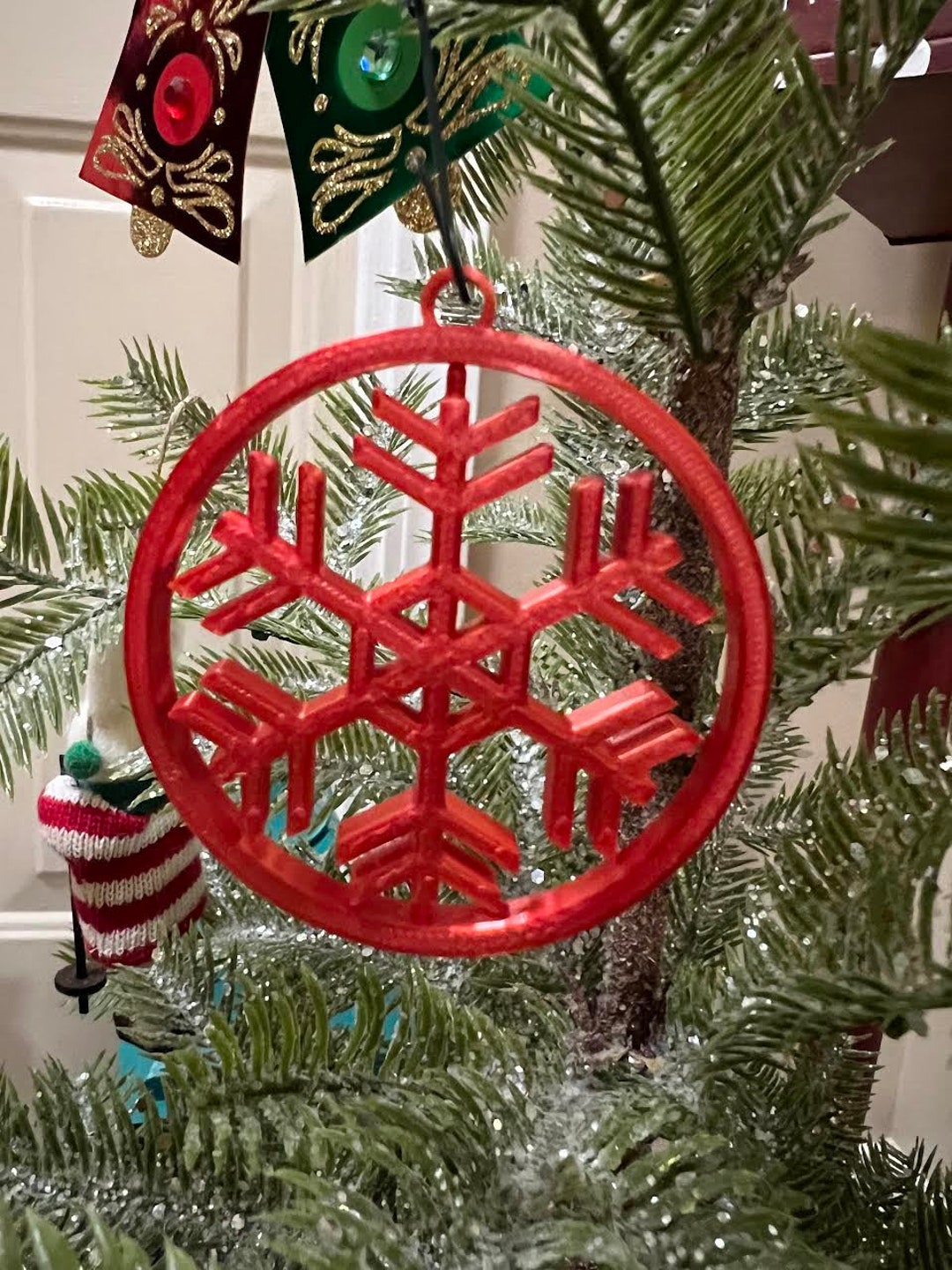 3D Printed Spinning Snowflake Ornament - Etsy