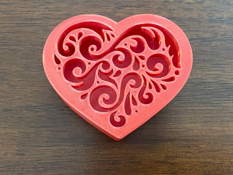 3D Printed Heart Box - Etsy