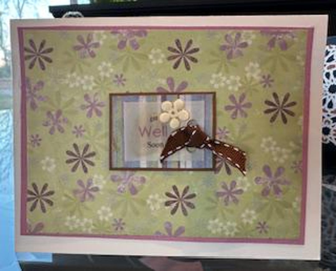 Hand Made Scrapbooked Get Well Card - Etsy