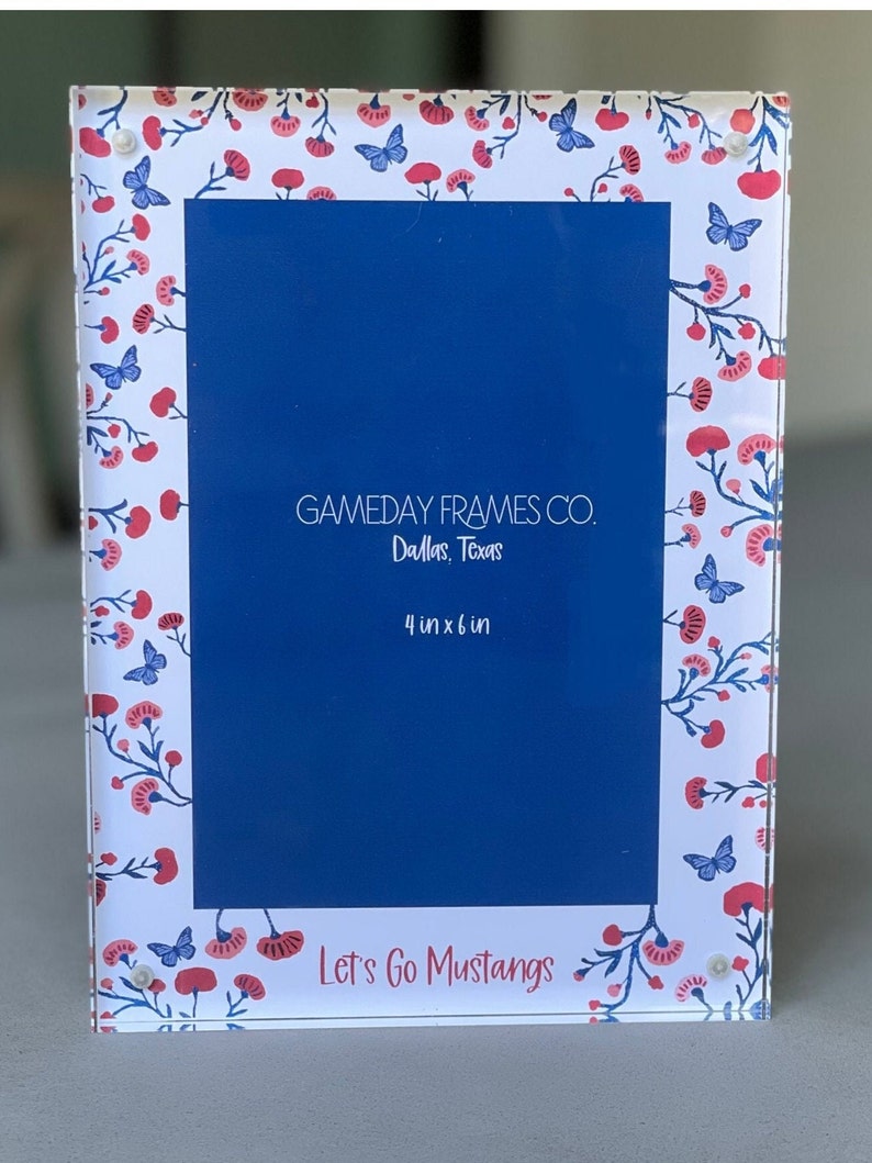 Let's Go Mustangs Acrylic Block Photo Frame SMU Great Grad or Alumni ...