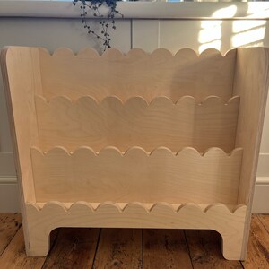 Scalloped Montessori Children's Bookcase Scallop Shelf - Etsy