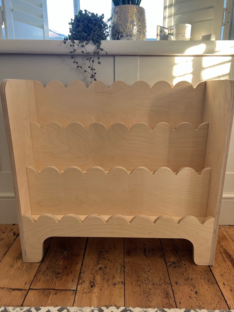 Scalloped Montessori Children's Bookcase Scallop Shelf - Etsy