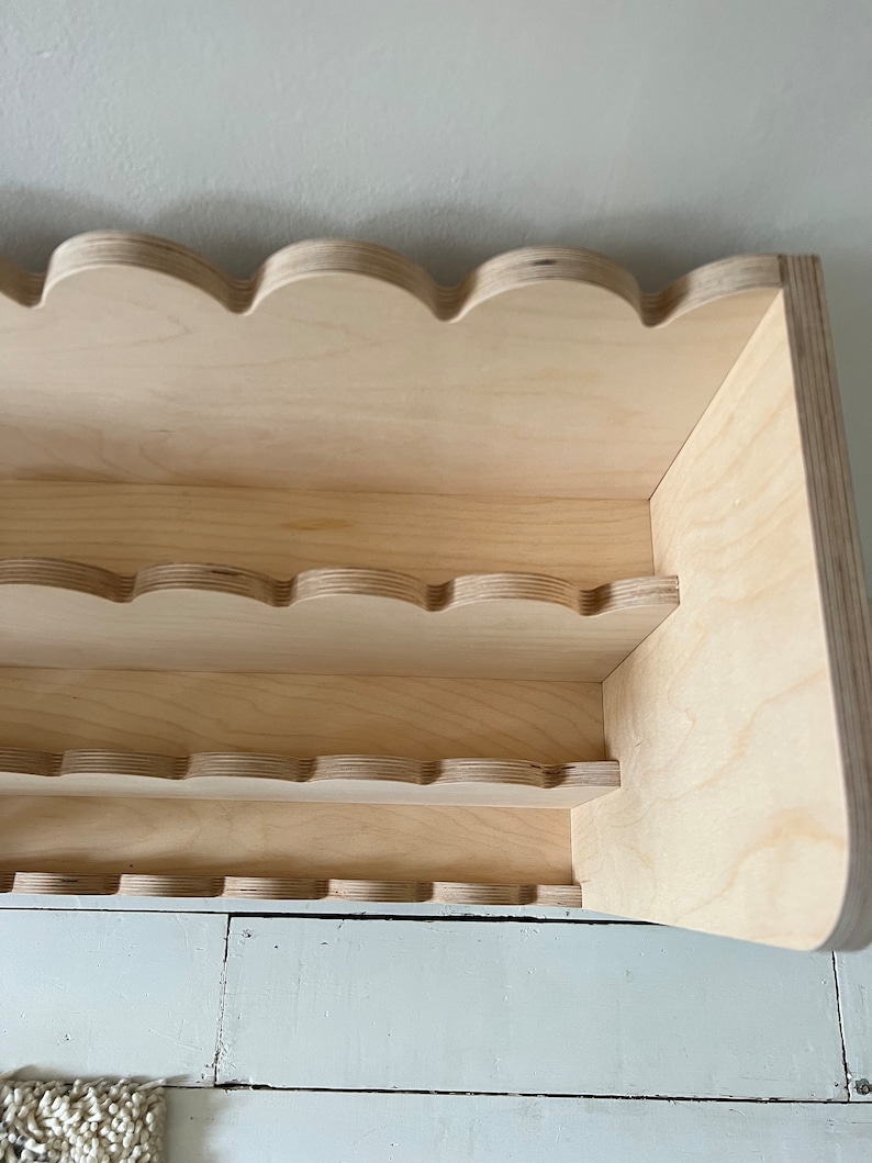Scalloped Montessori Children's Bookcase – Charming Scallop Shelf for ...