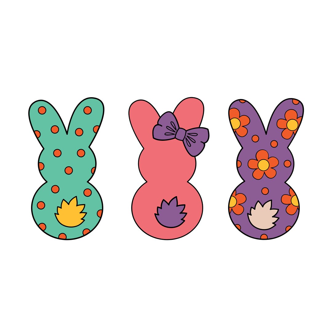Cute Bunny Pals, PNG - Etsy