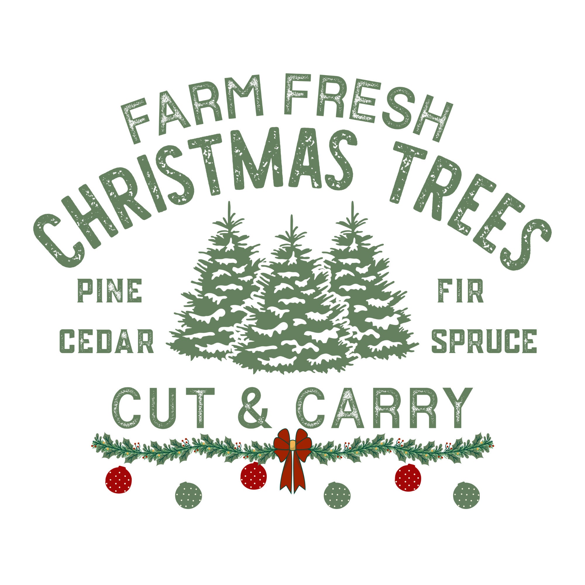 Christmas Tree Farm Sign Digital Sublimation Design, PNG - Etsy