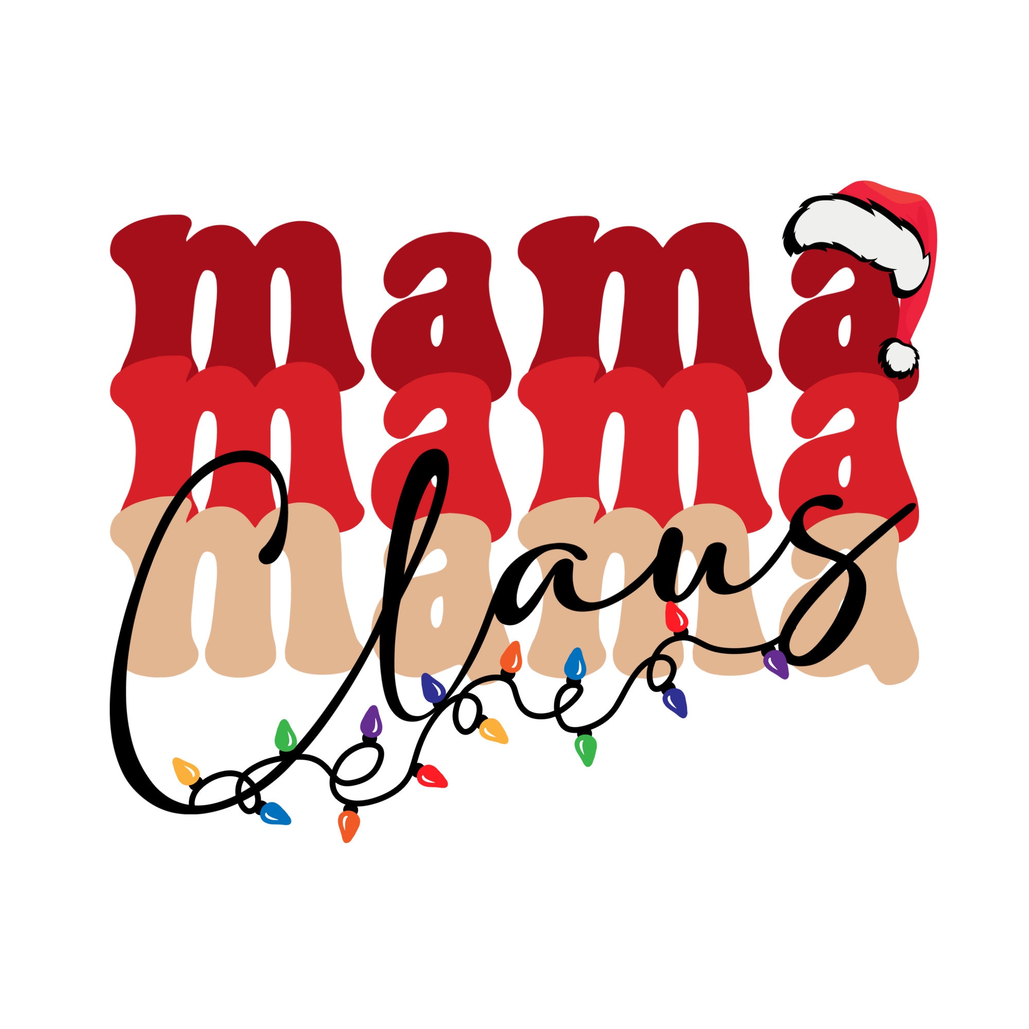 Christmas Mama Claus Design Cute and Funny, PNG - Etsy