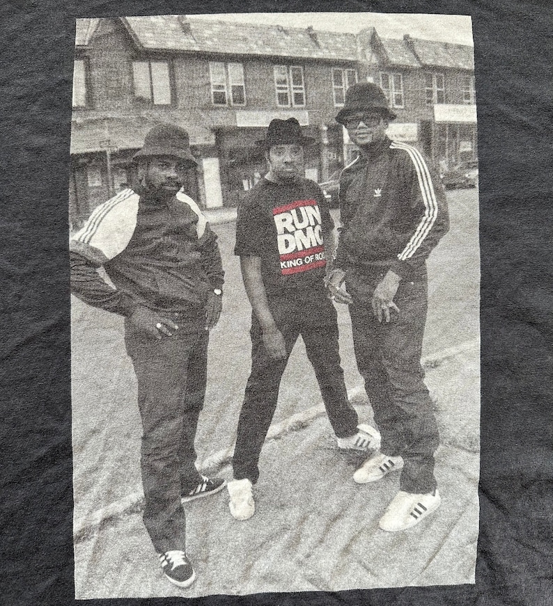 Run DMC Hip Hop Long Sleeve Distressed Black Graphic T-shirt! - Etsy