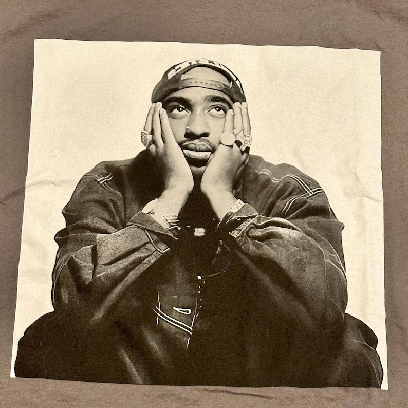 New! Tupac Shakur Vintage Style Gray Graphic T-shirt! - Etsy