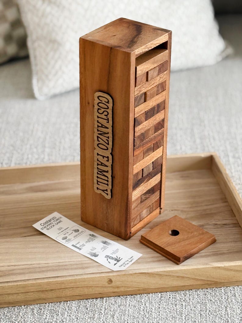 Custom Wood Personalized Stacking Game - Etsy