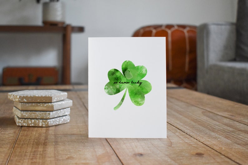 So Damn Lucky Anniversary / Greeting Card - Etsy