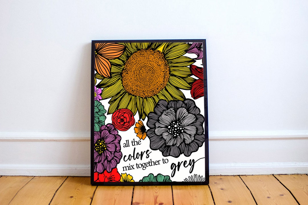 All the Colors, Inspirational Art Print - Etsy