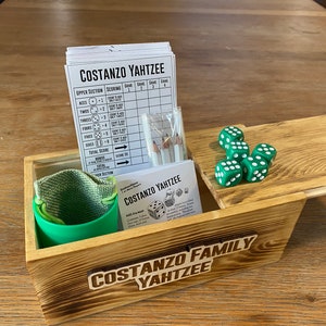 Custom Wood Personalized Yahtzee - Etsy