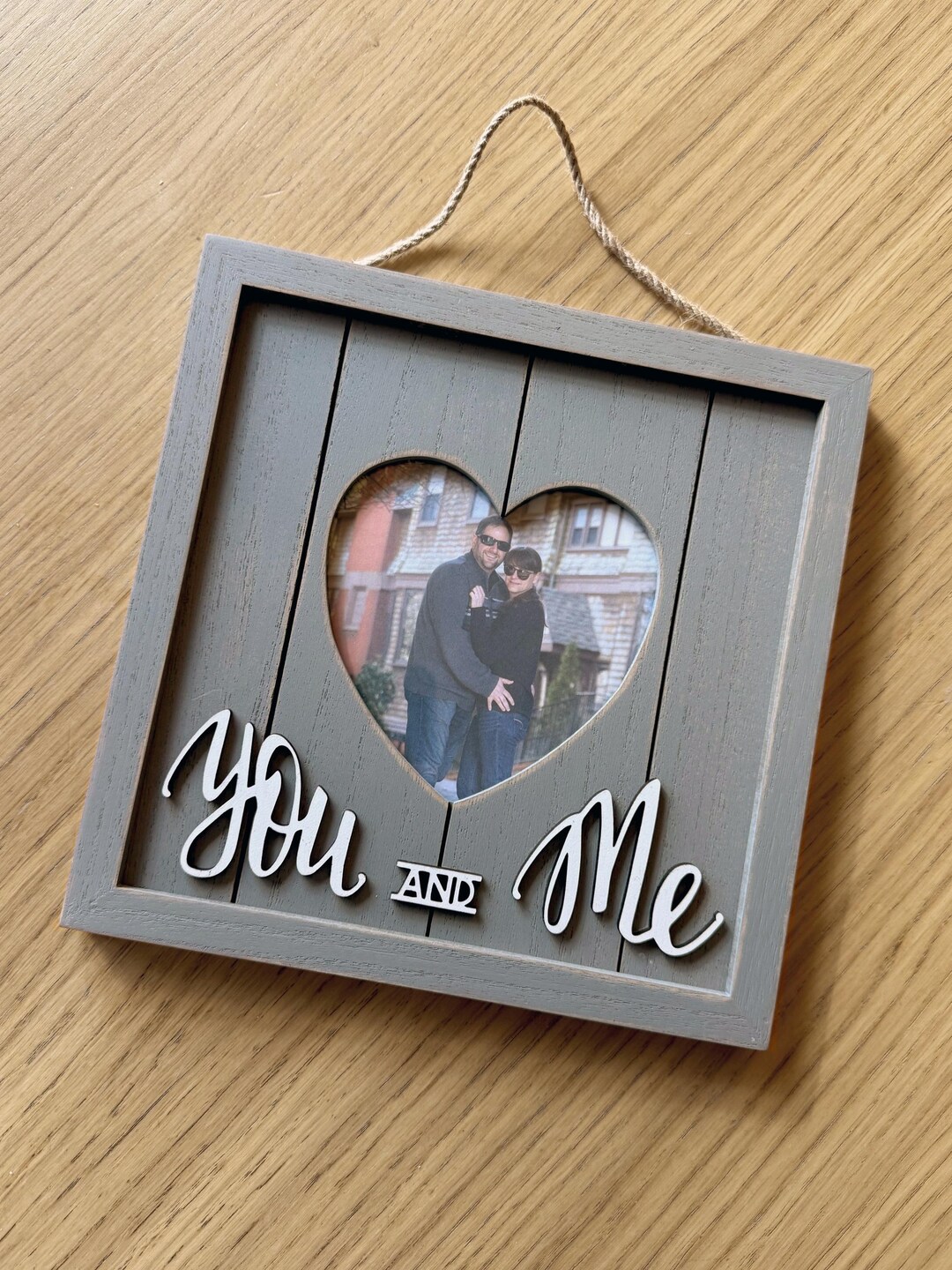 You & Me Wood Slat Frame - Etsy