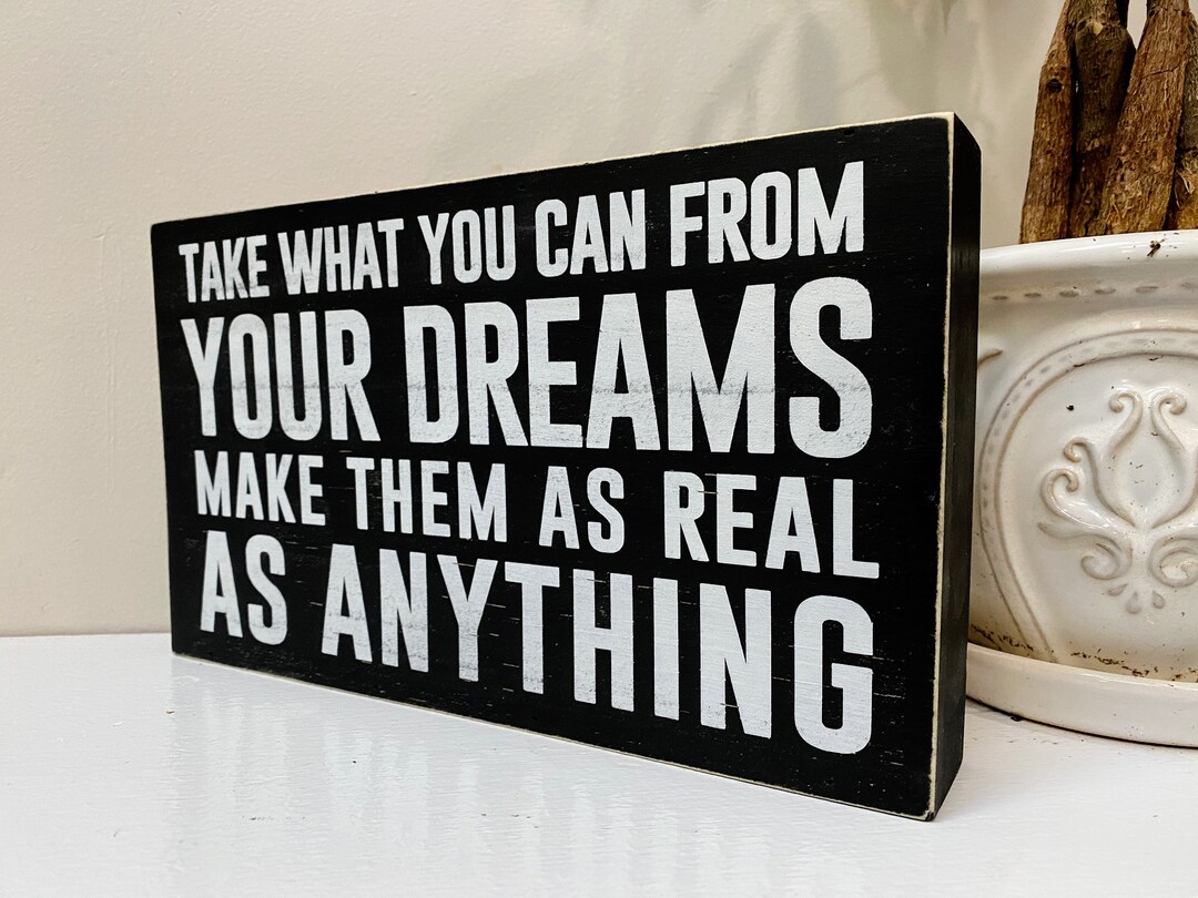 Hand Painted Inspirational Block Art "take What You Can From Your ...