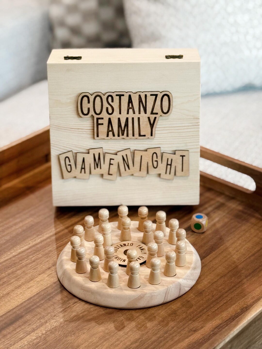 Custom Wood Memory Peg Game in Custom Wood Box - Etsy