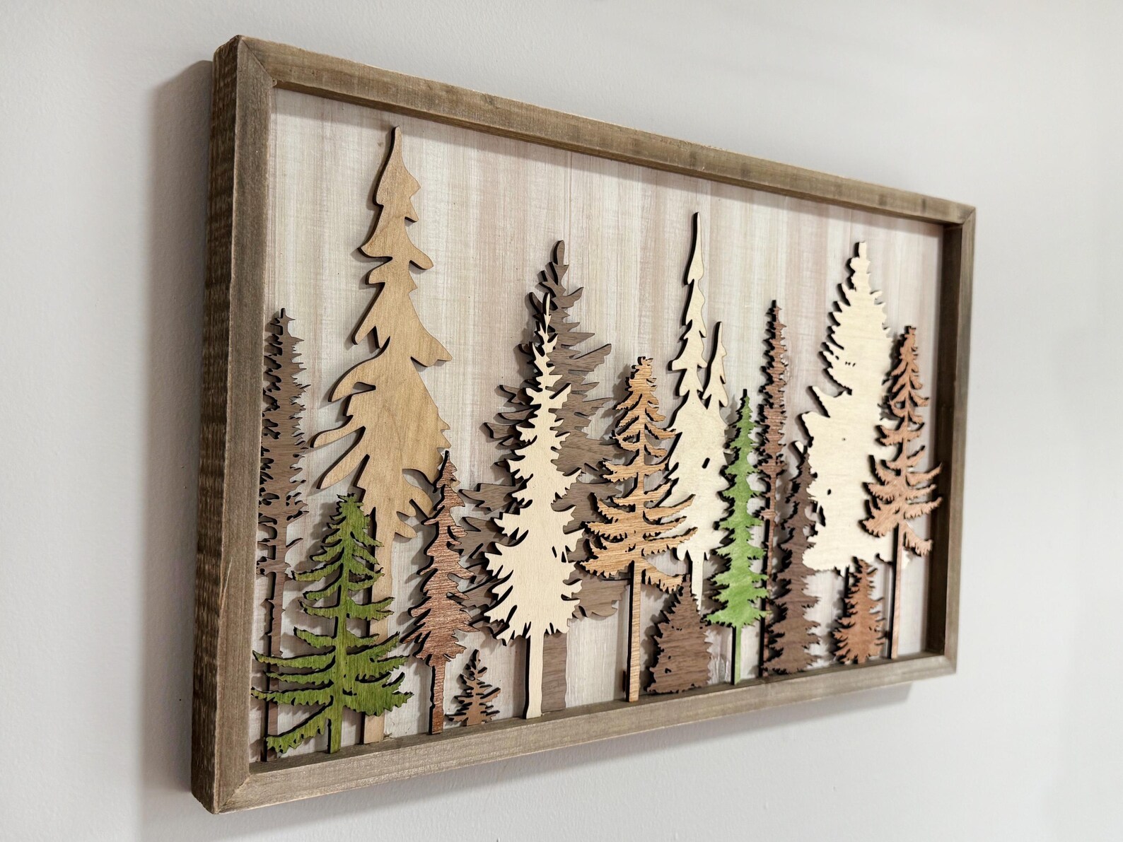 LARGE Layered Tree Framed Artwork - Etsy