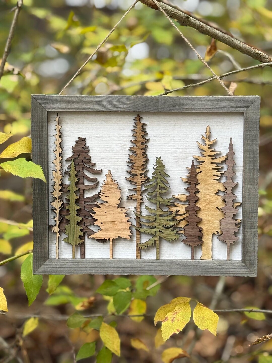 Layered Tree Framed Artwork - Etsy