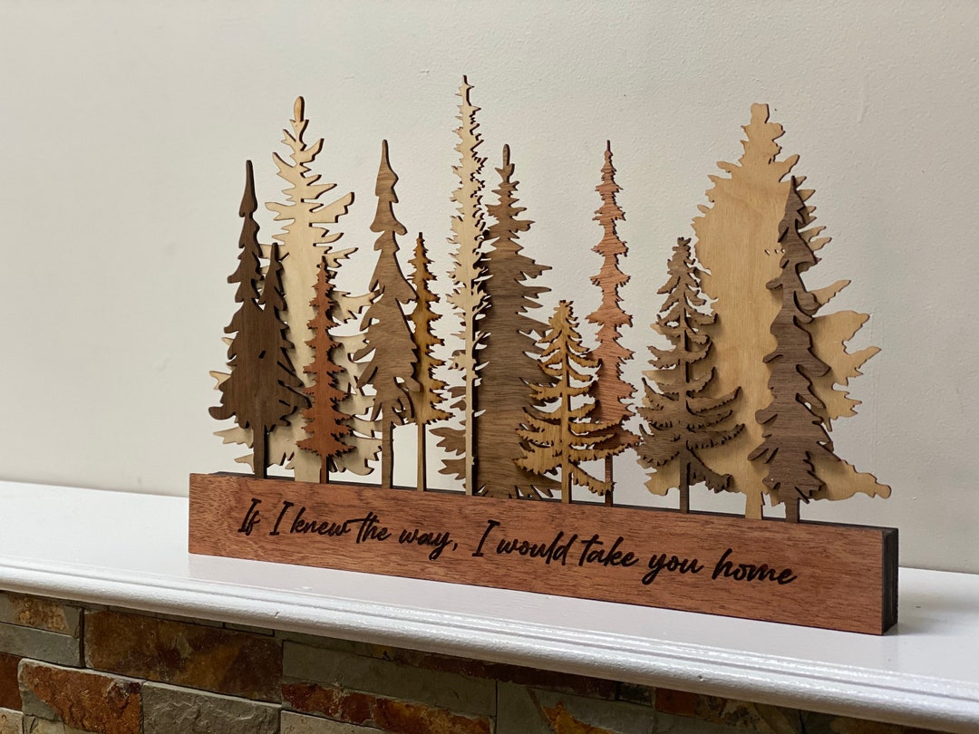 The Layered Trees County Home Style, Personalized Art, Décor - Etsy