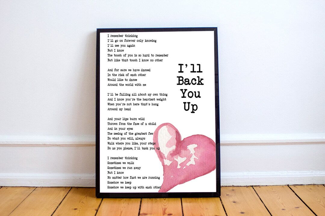 I'll Back You Up, Inspirational Art Print - Etsy
