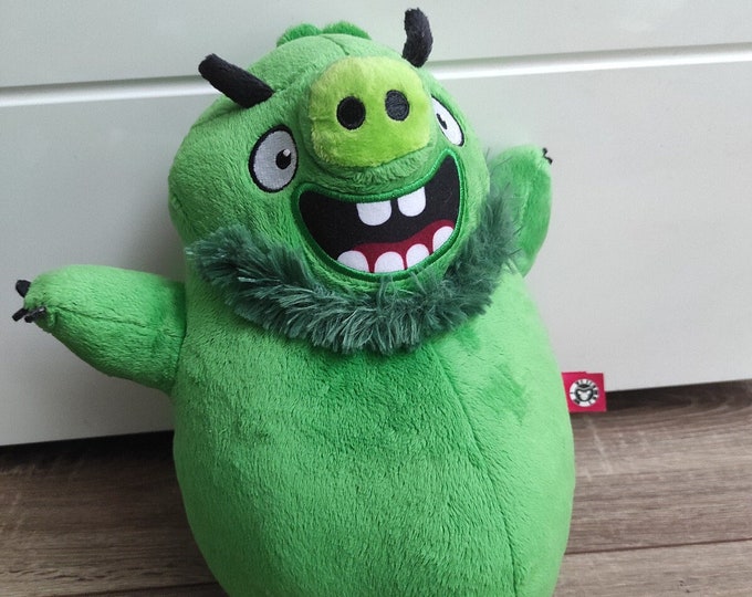 Angry Birds Movie Green Pig Plush Leonard King Mudbeard Chuckles Rovio ...