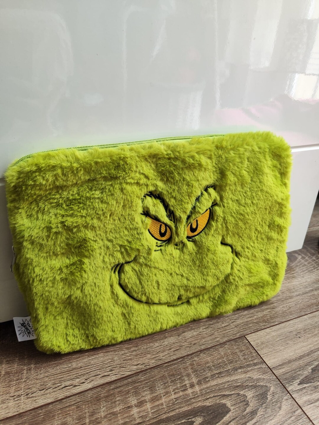 The Grinch Dr. Seuss Laptop Case Cover Fluffy Green Soft Fur Christmas ...
