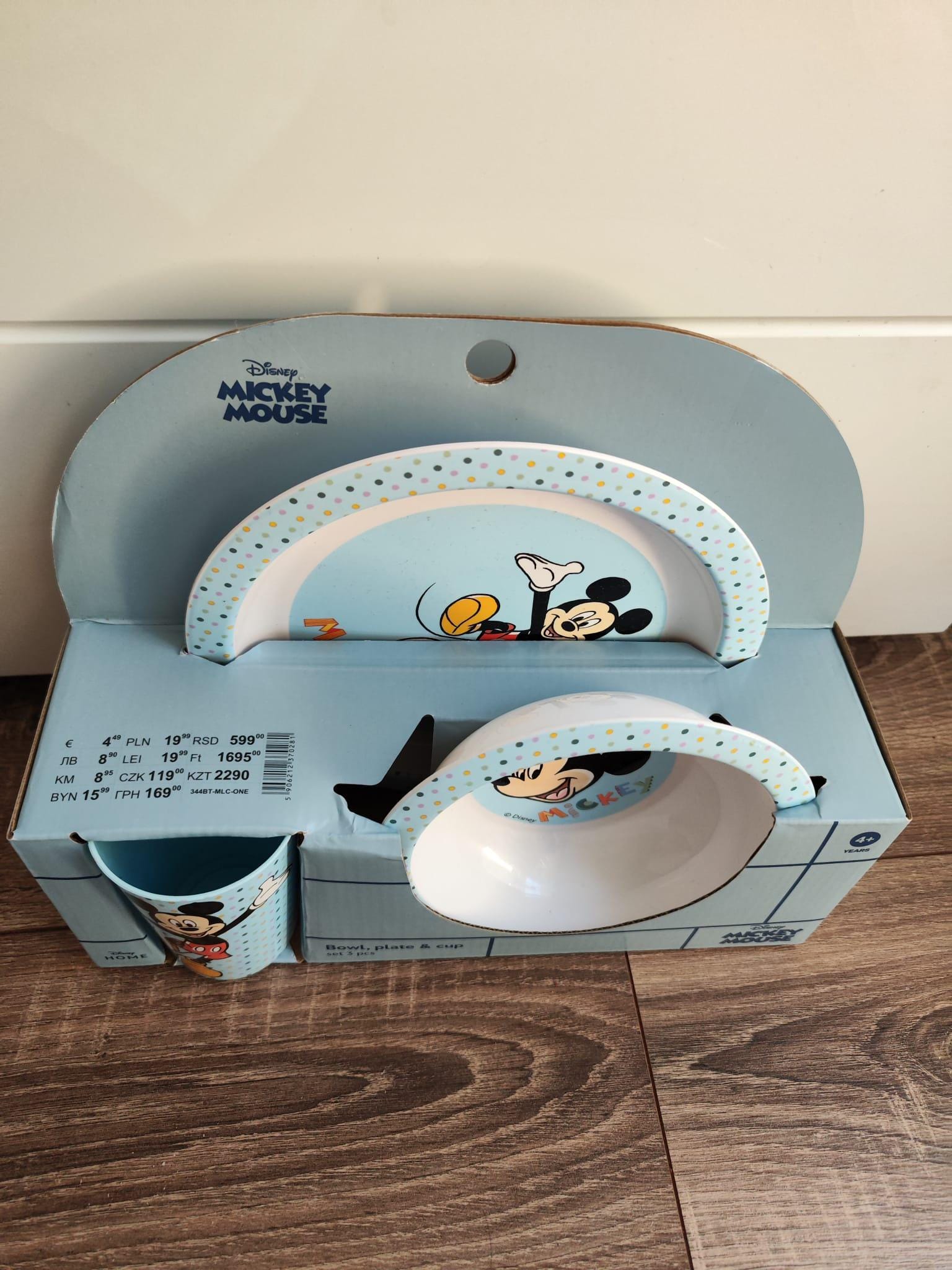 Kids' Dinnerware Set Mickey Mouse Blue Disney Sinsay Cup Plate Bowl for ...
