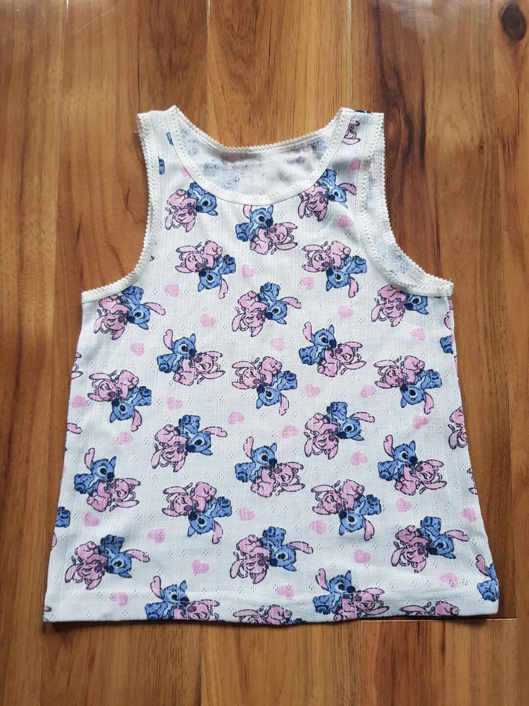 Primark Disney's Angel & Stitch Vest White Tank Top for Children Kids ...
