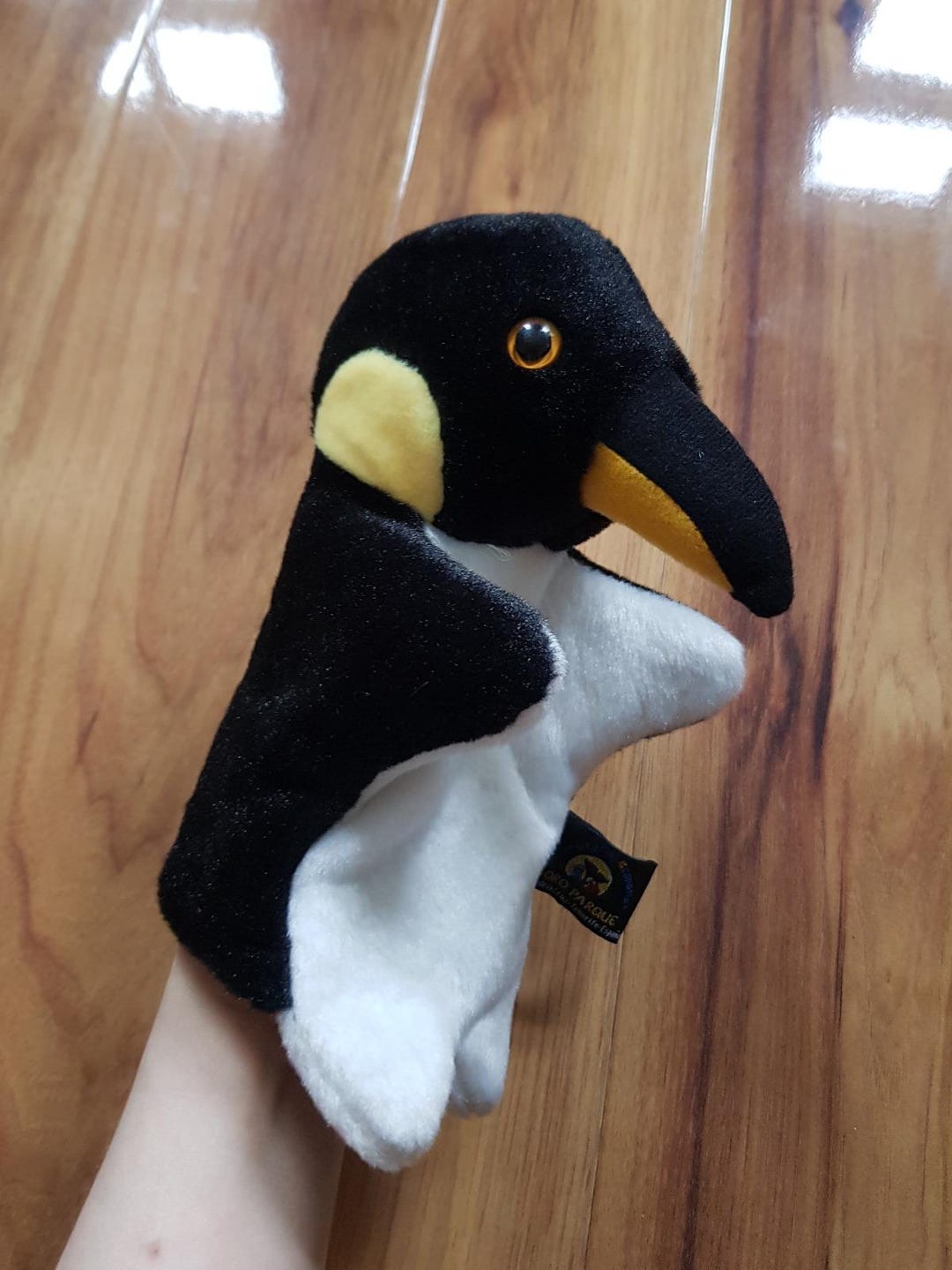 Loro Parque Emperor Penguin Hand Puppet Toy Plush Realistic Bird Soft ...