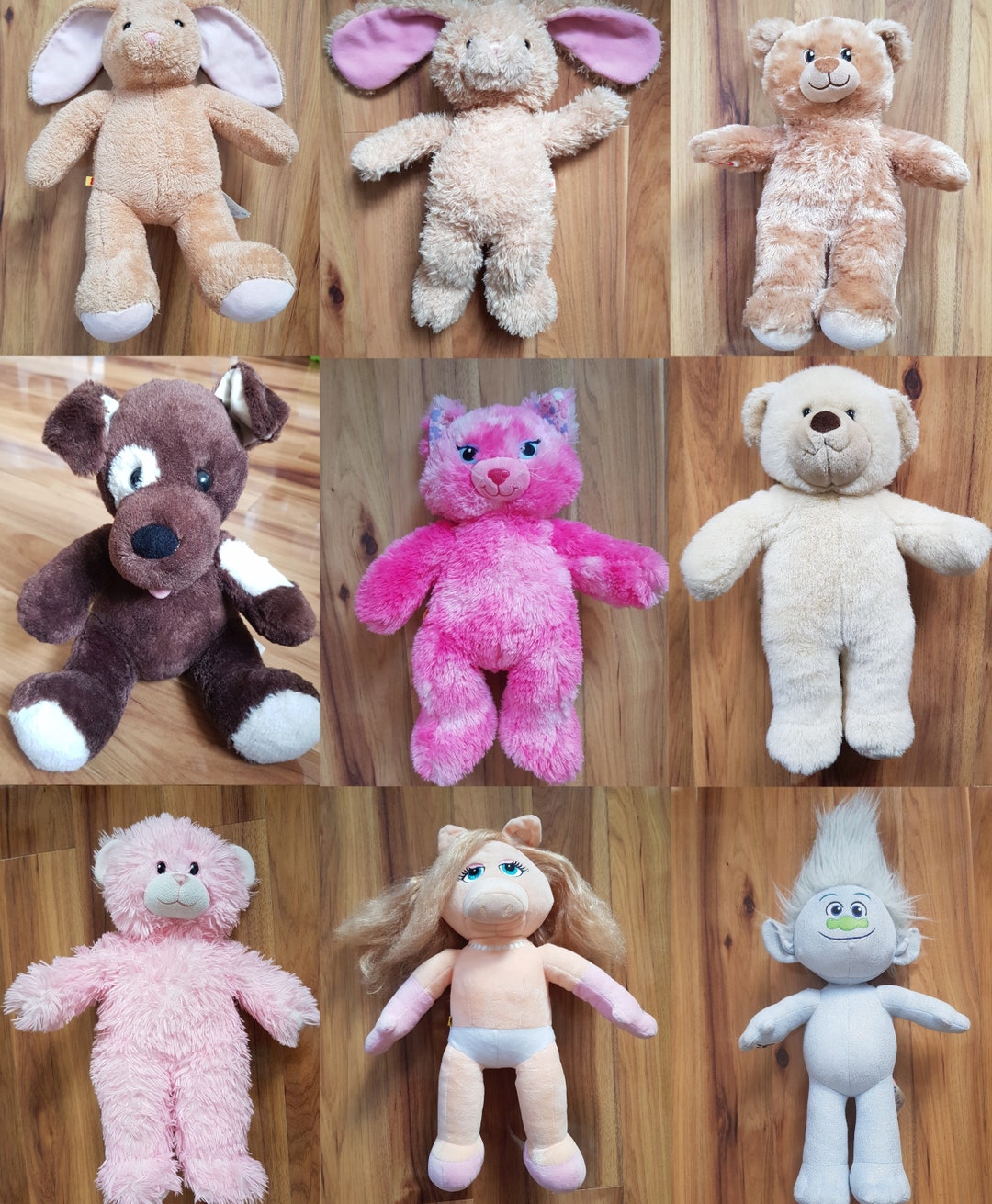 BAB Build A Bear Workshop Stuffed Plush Toy Teddy Bear Bunny Design A ...