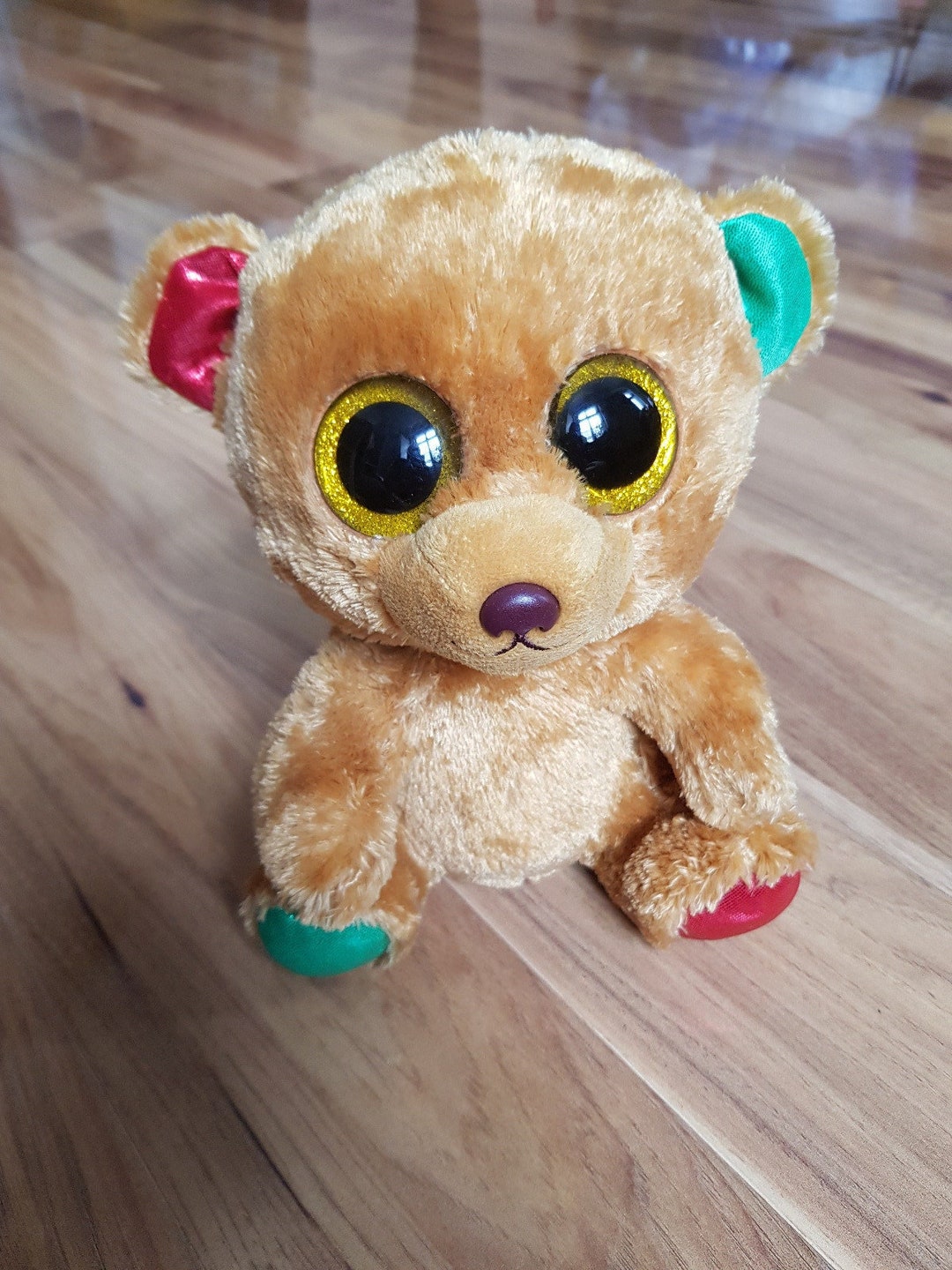 Bella the Bear Ty Christmas Beanie Boos Medium Plush Stuffed Animal Toy ...