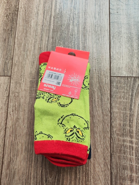 Dr Seuss The Grinch Socks 3 Pack Merry Grinchmas Chri… - Gem