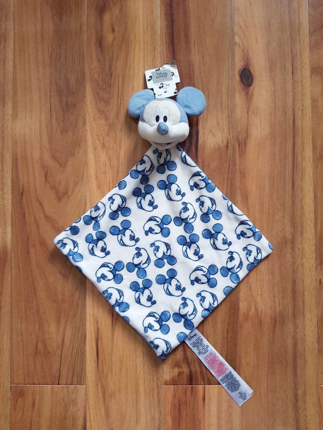 Primark Disney Baby Blue Mickey Mouse Comforter Soft Toy Blankie Plush ...
