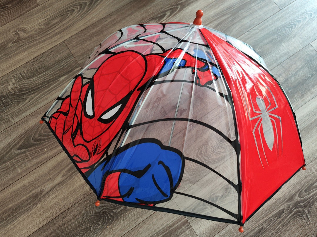 Spider-man Transparent Umbrella Spiderman Marvel Avengers Official Red ...