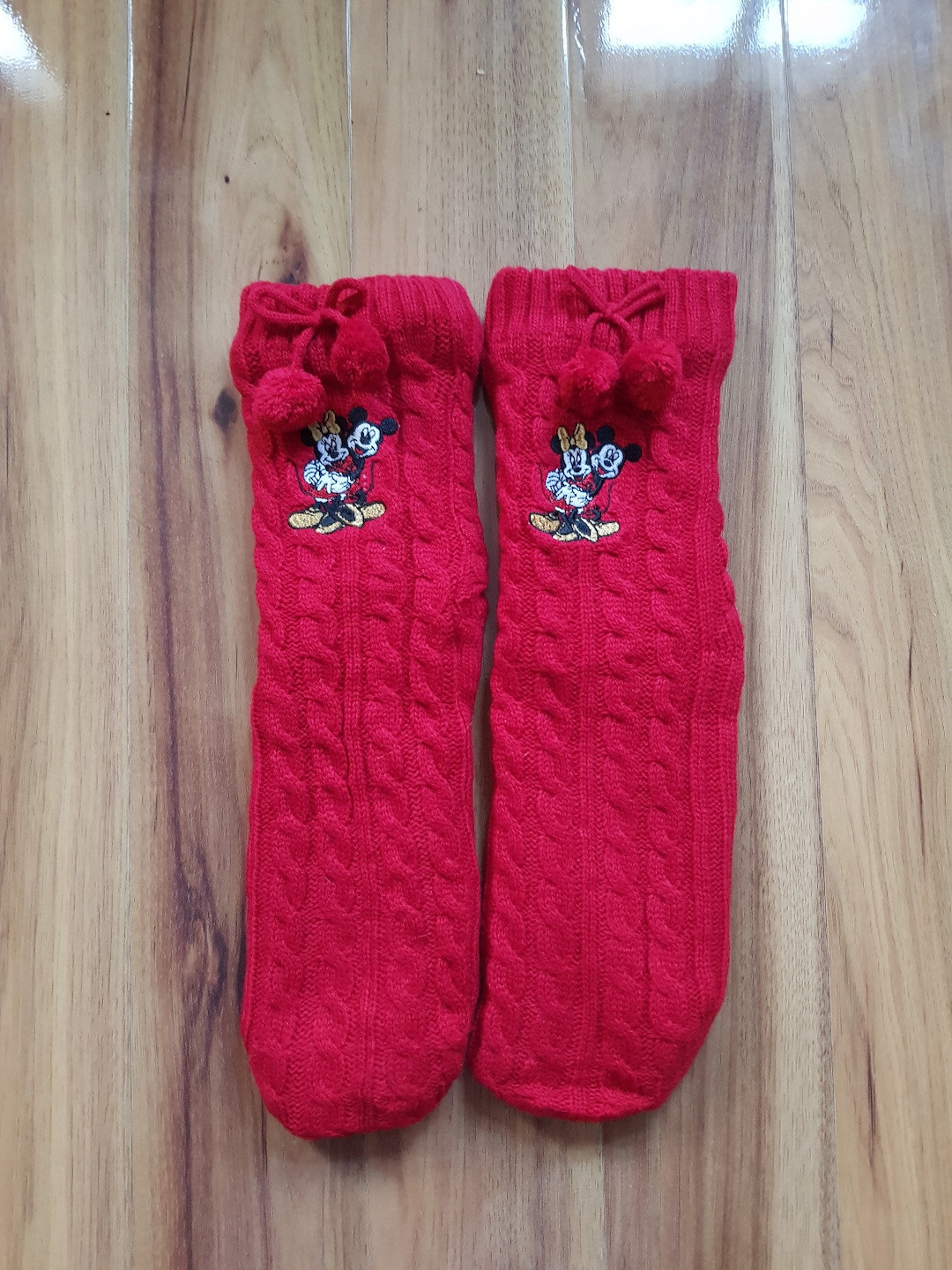 Primark Disney's Mickey Mouse Minnie Mouse Red Slipper Socks UK/IRL 6-8 ...