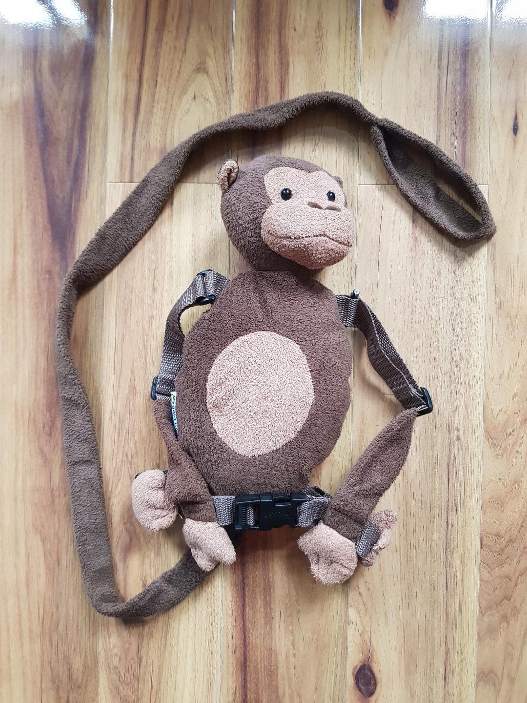 Goldbug Child Safety Harness Monkey Plush Gold Bug Brown Cute With ...