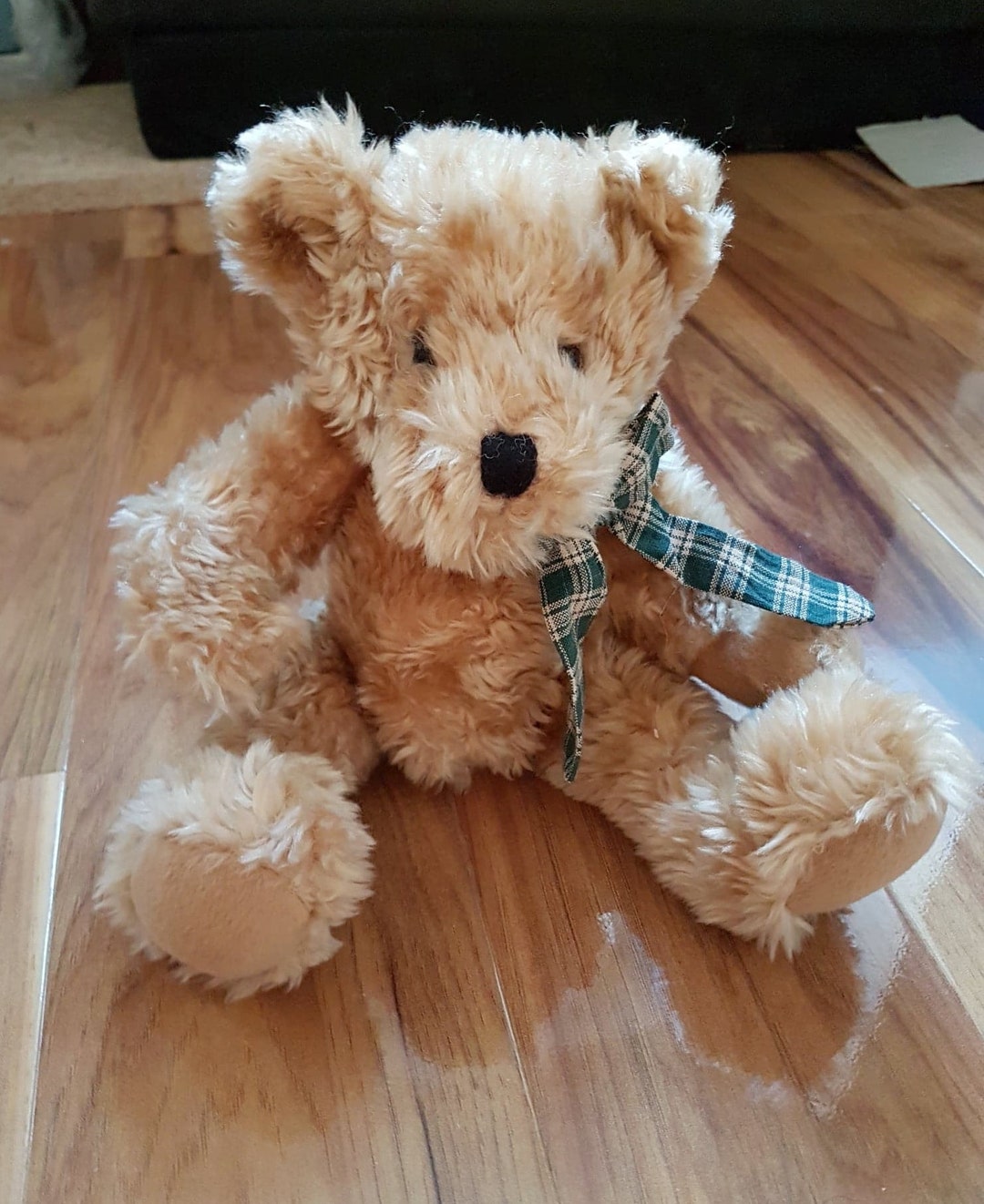 Vintage Teddy Bear Kaemingk B.V. Aalten Holland With Checkered Bow Very ...