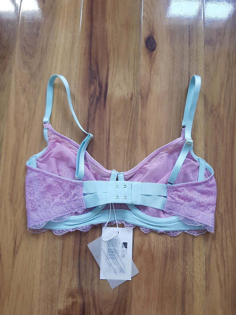 Dora Larsen Alice Lace Underwire Bra NWT Purple UK 32dd Us 32E Eu 70E ...