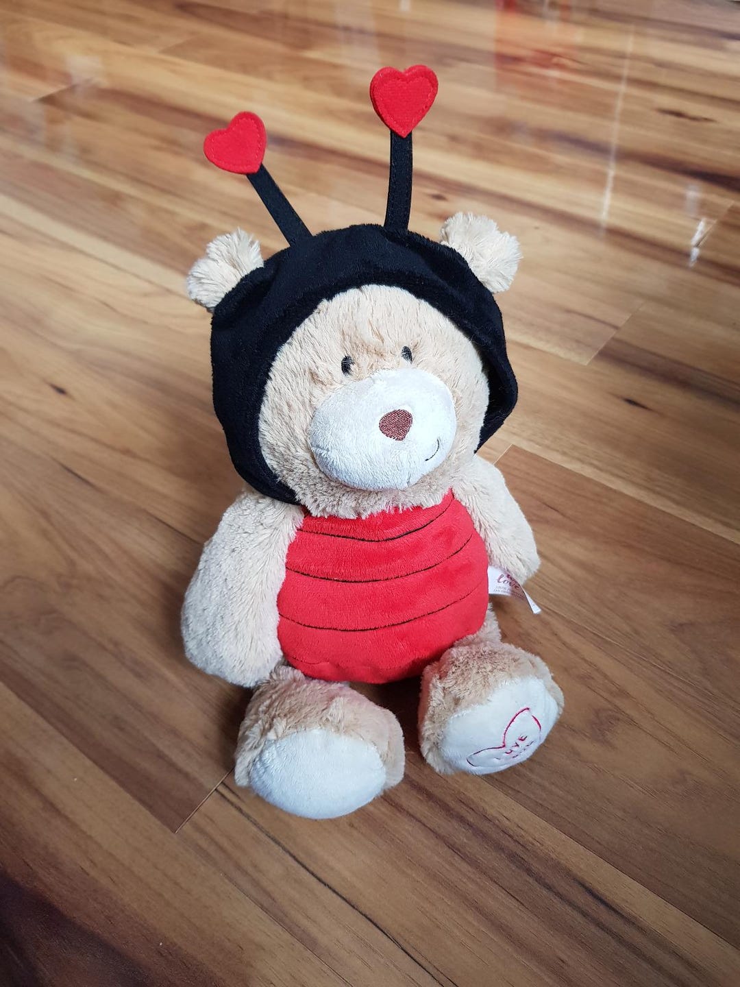 Tesco With Love X Love Bug Teddy Bear in A Lady Bug Costume Hoodie Soft ...